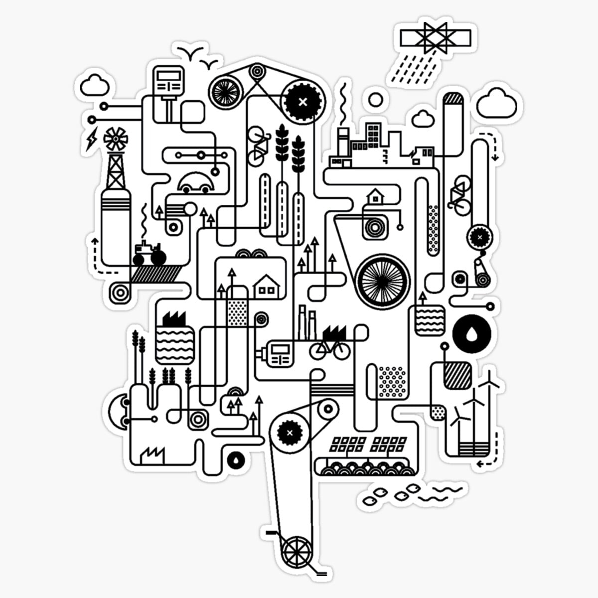 Maneki Rube Goldberg Machine Engineering Blueprint Black Er, Phone ...