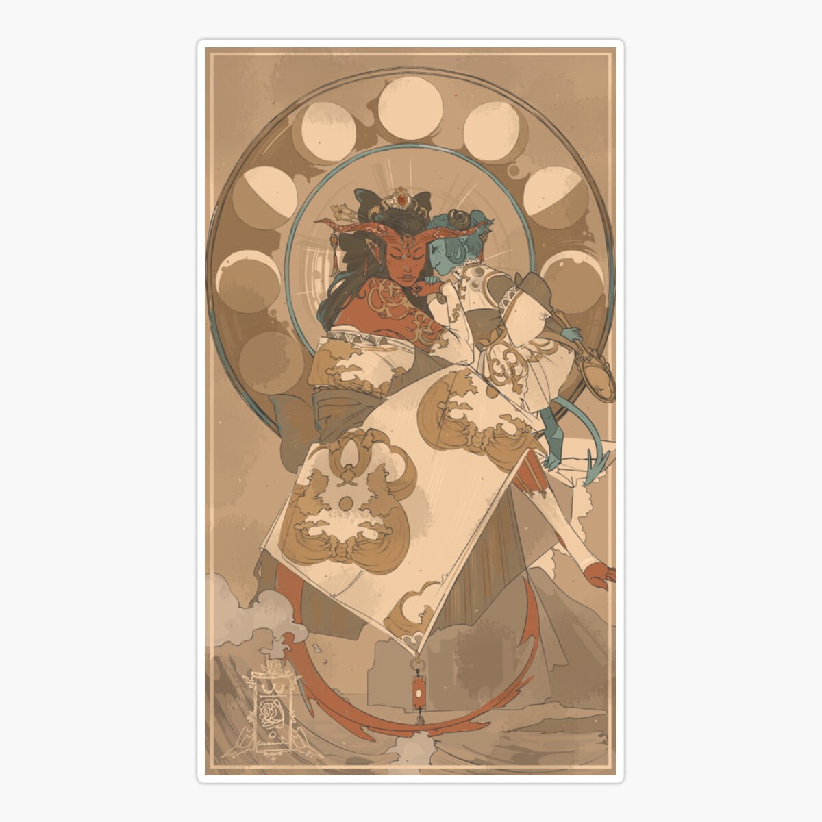 Maneki Ruby Of The Sea 01 Sticker, Phone Decal Water Bottle Stickers ...