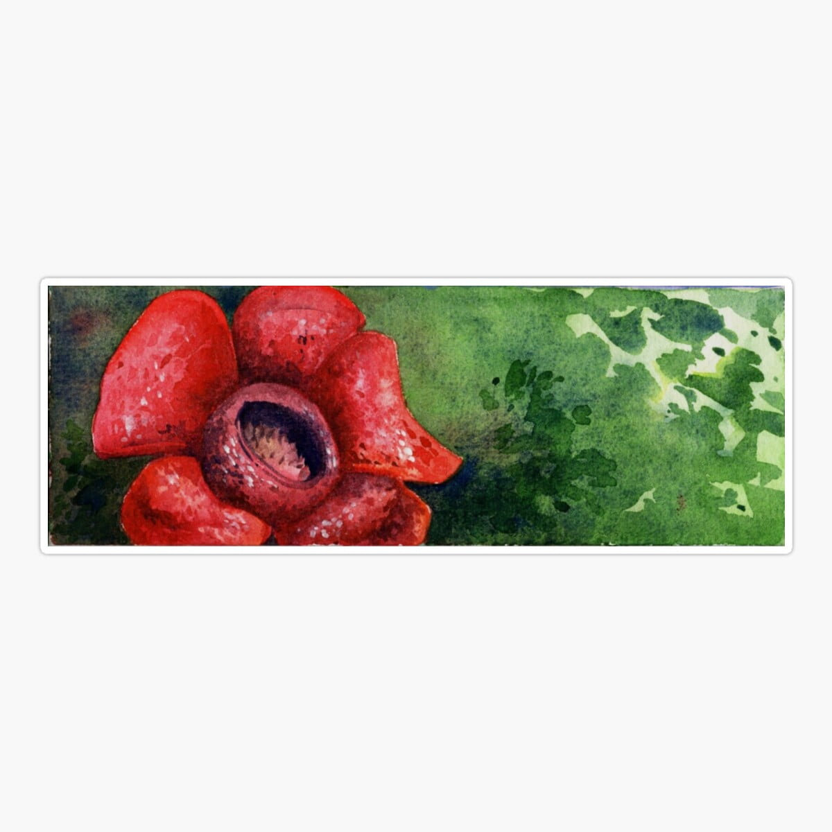 Maneki Ruby Rafflesia Sticker, Phone Decal Water Bottle Stickers Car ...