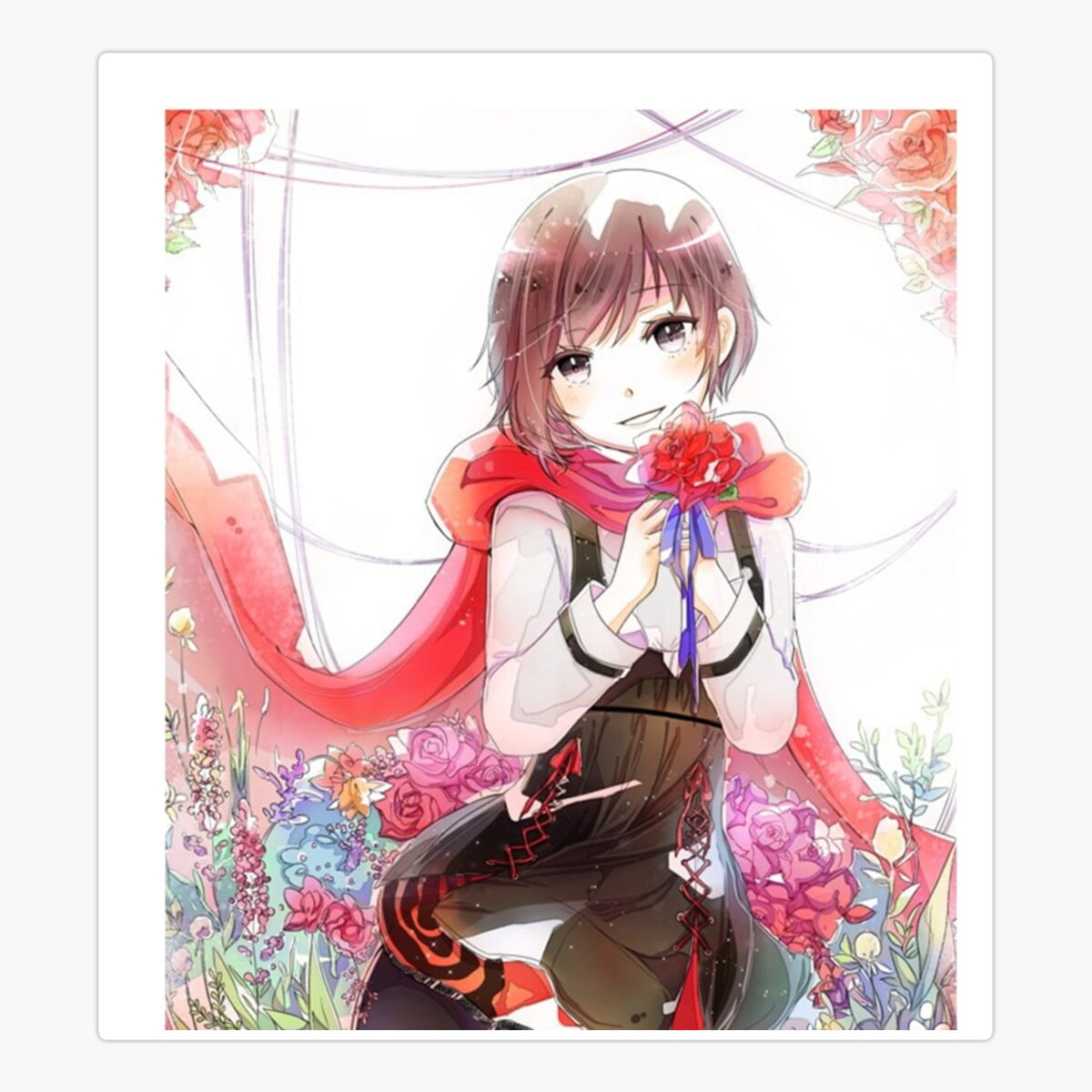 Maneki Ruby Watercolor Sleeveless Top Er, Phone Decal Water Bottle ...