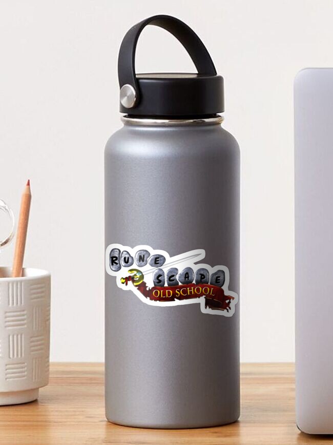 Maneki Runescape Oldschool Logo Bes Men Essential Sticker, Phone Decal ...