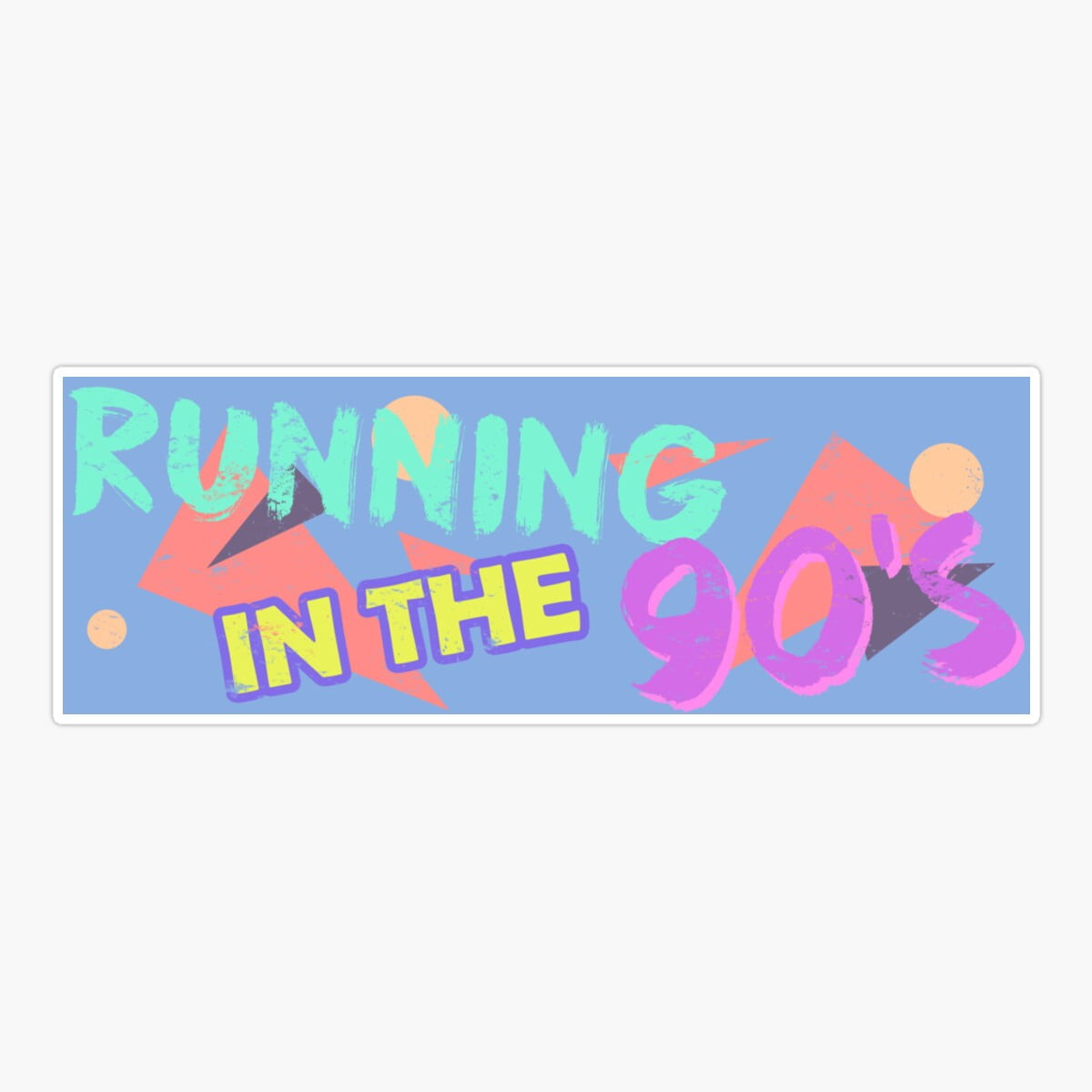 Maneki Running In The 90S Sticker, Phone Decal Water Bottle Stickers ...