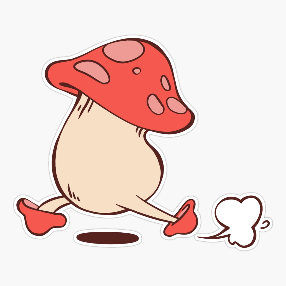 Maneki Running Mushroom! | Dungeon Meshi | Dunmesh Sticker, Phone Decal ...