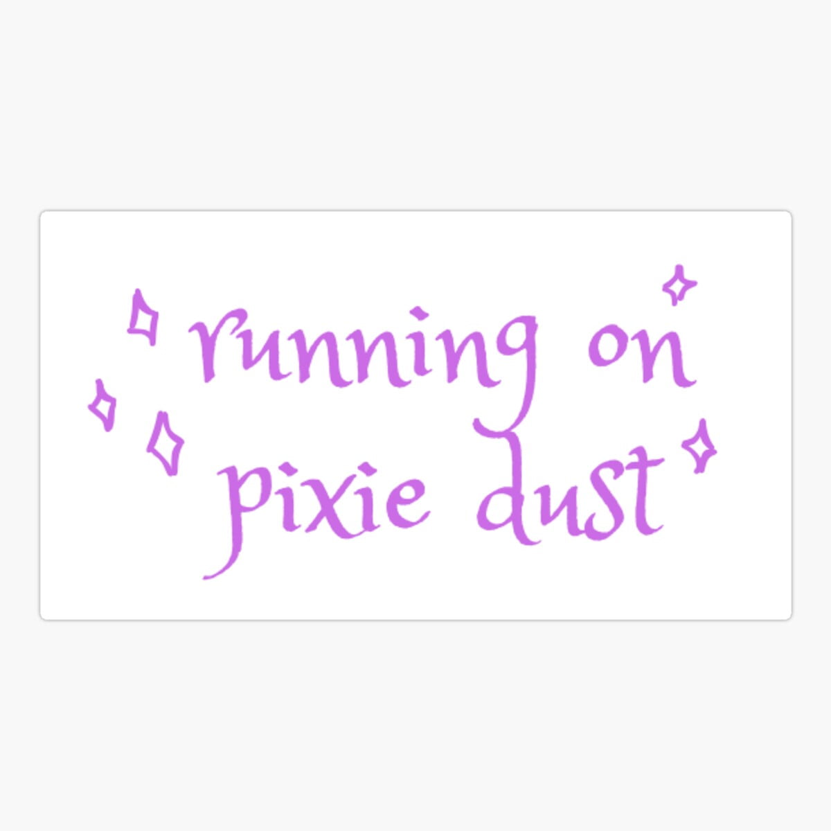 Maneki Running On Pixie Dust Sticker, Phone Decal Water Bottle Stickers ...