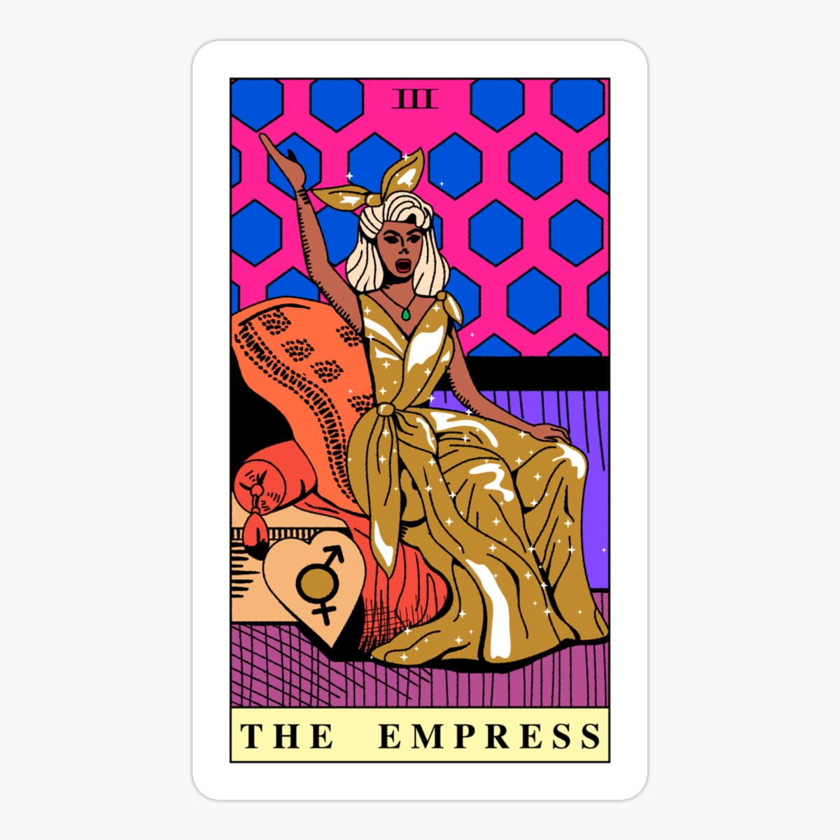 Maneki Rupaul - The Empress Er, Phone Decal Water Bottle Stickers Car ...