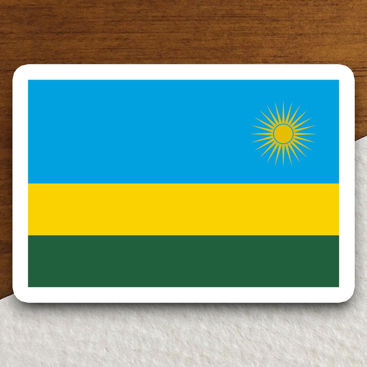 Maneki Rwanda Country Flag Sticker, International Country Sticker ...
