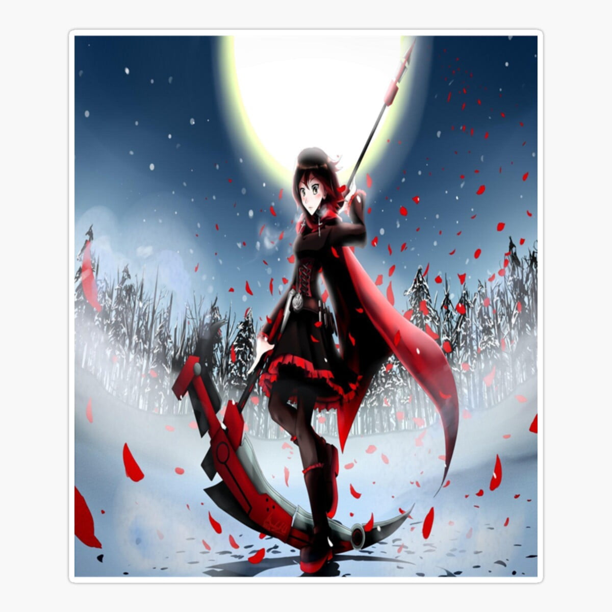 Maneki Rwby - Rose Er, Phone Decal Water Bottle Stickers Car Decals ...