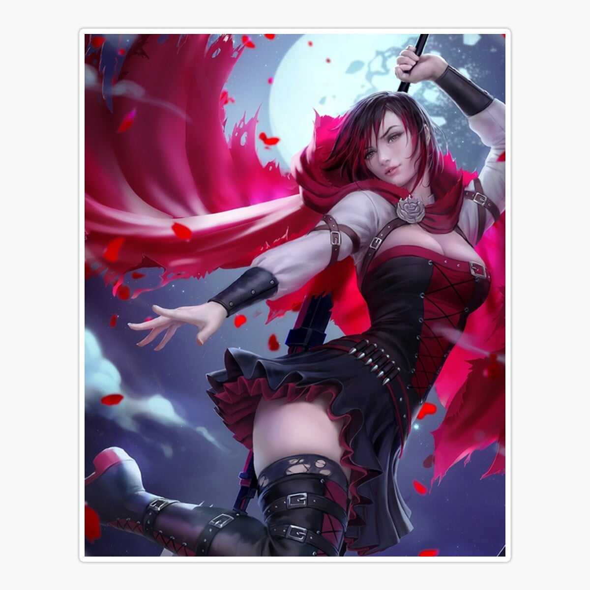 Maneki Rwby - Ruby Rose Graphic Er, Phone Decal Water Bottle Stickers Car Decals, Funny Birthday ...