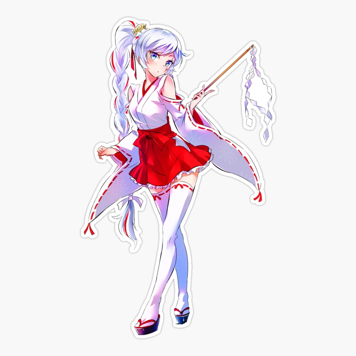 Maneki Rwby Weiss Schnee Fanartclic Er Er, Phone Decal Water Bottle ...