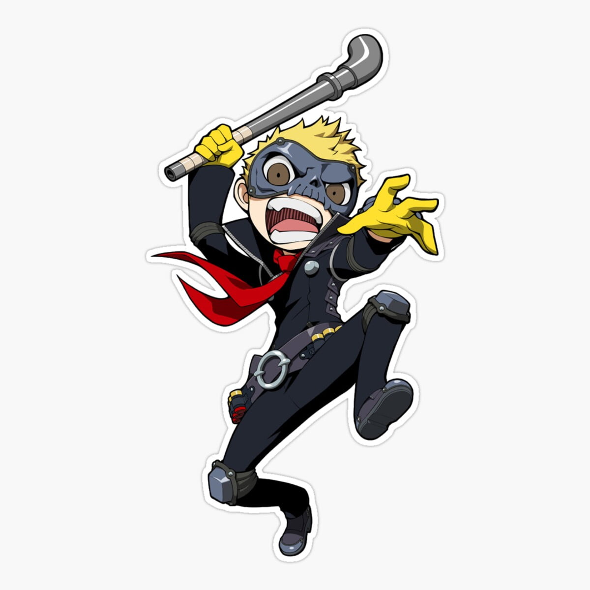 Maneki Ryuji Skull Er, Phone Decal Water Bottle Stickers Car Decals, Funny Birthday Gift ...