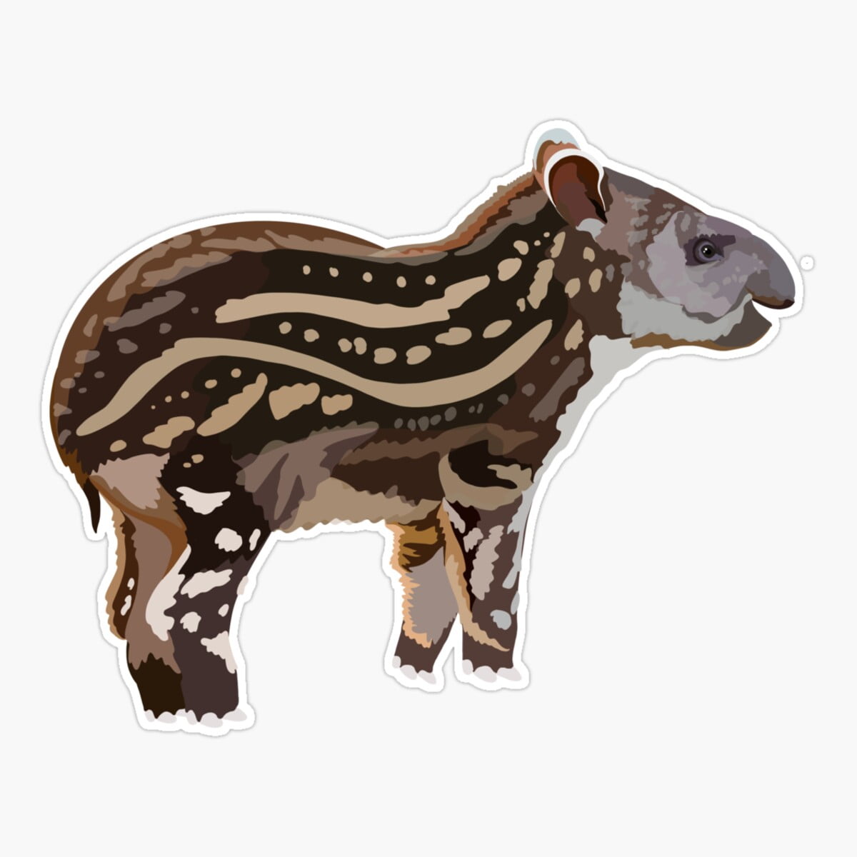 Maneki S Is For South American Tapir Er, Phone Decal Water Bottle ...