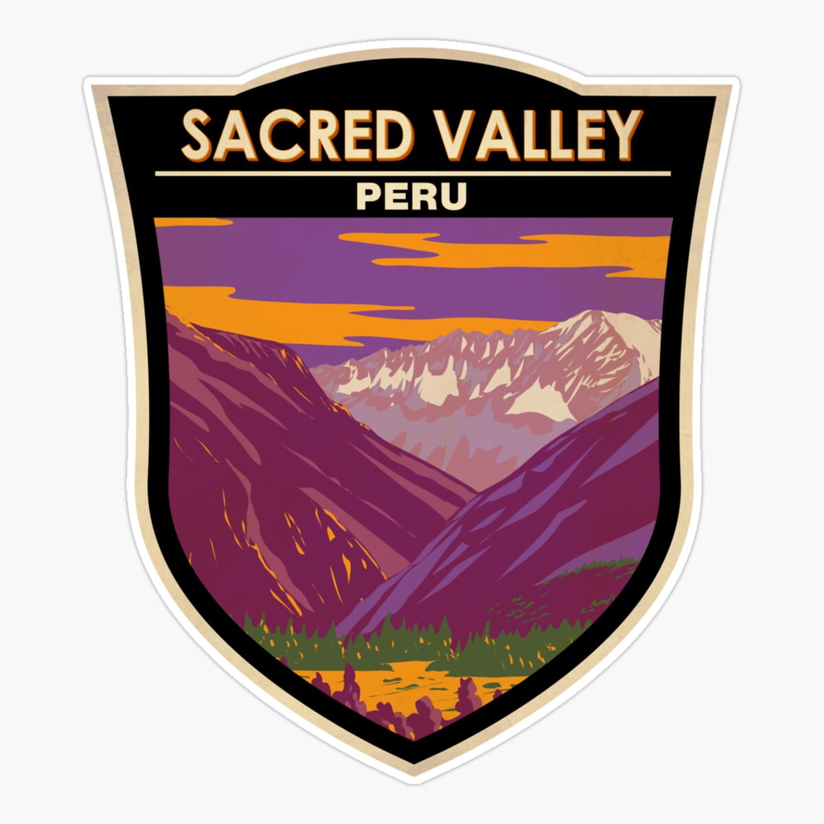 Maneki Sacred Valley Peru Travel Art Badge Sticker, Phone Decal Water ...
