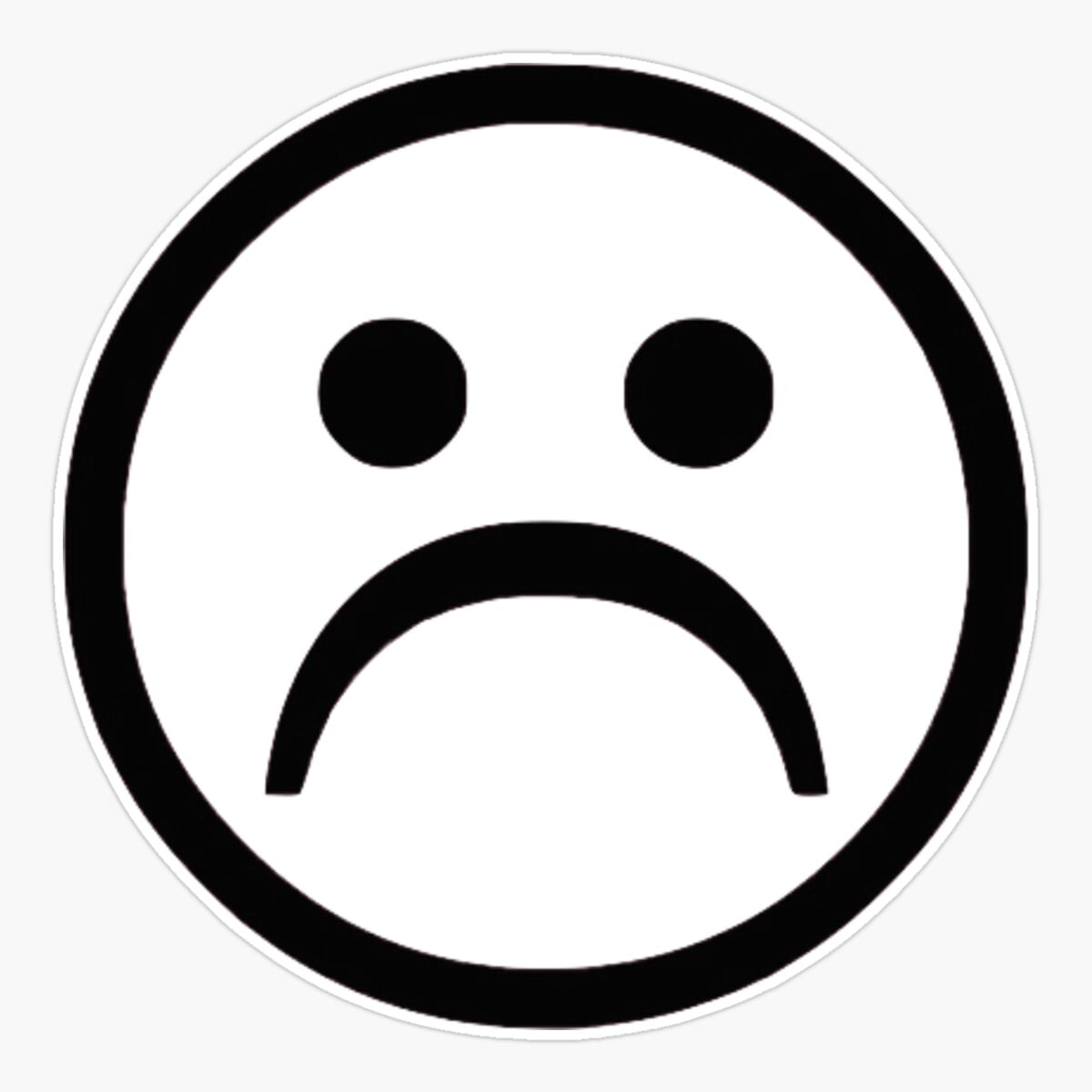 Maneki Sad Face Sticker. Sticker, Phone Decal Water Bottle Stickers Car ...