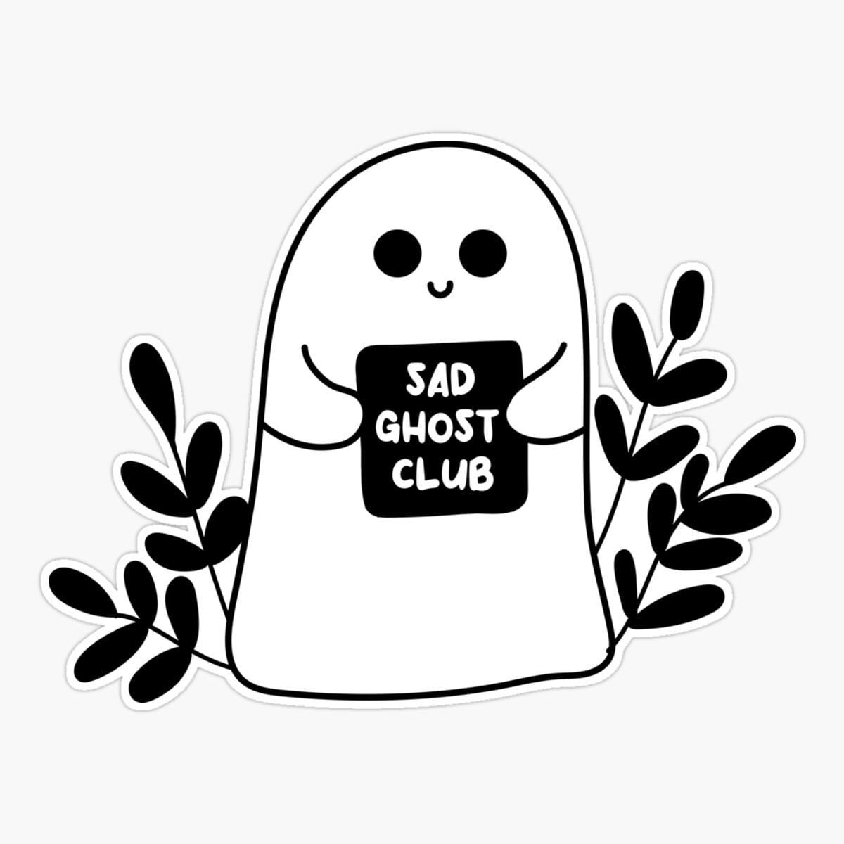 Maneki Sad Ghost Club Er, Phone Decal Water Bottle Stickers Car Decals ...