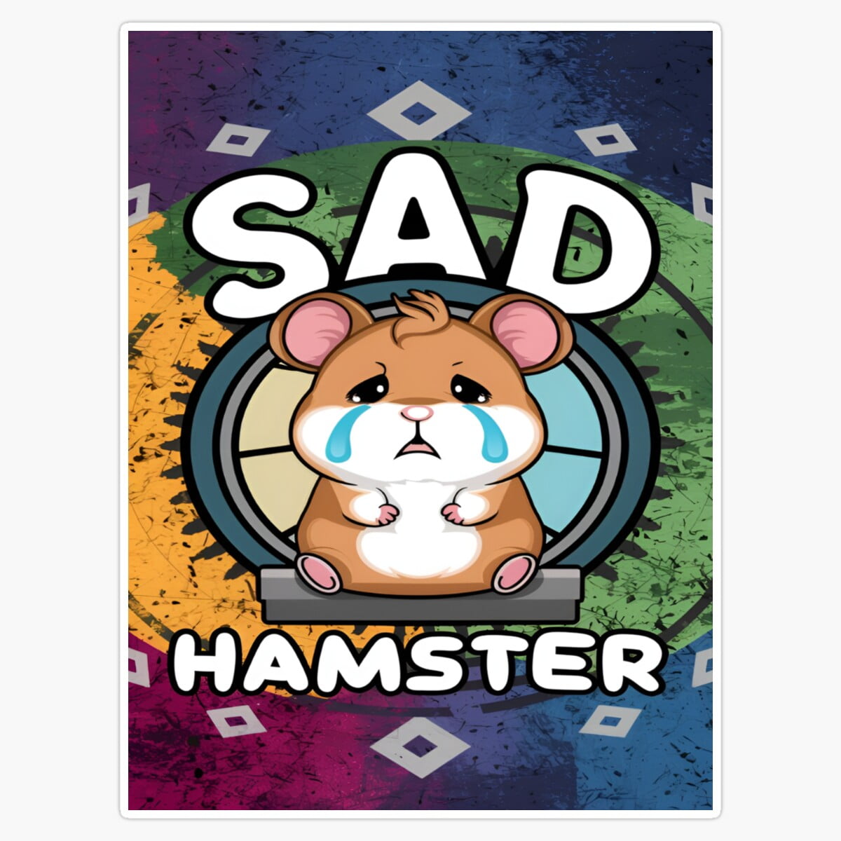 Maneki Sad Hamster - A Rendition Er, Phone Decal Water Bottle Stickers ...