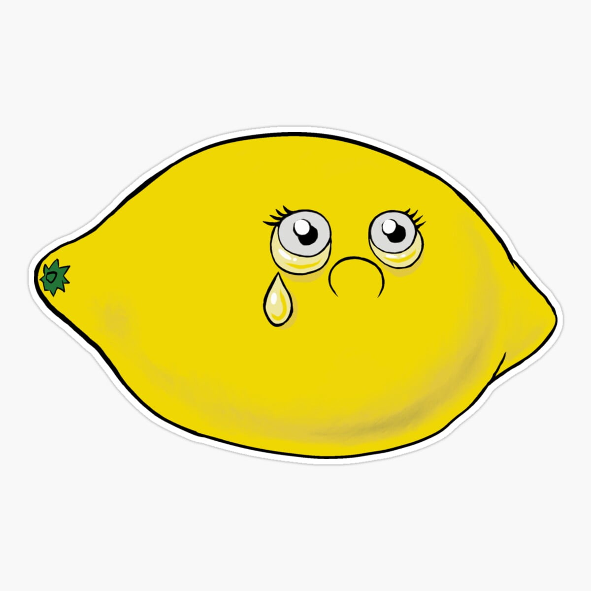 Maneki Sad Lemon Sticker, Phone Decal Water Bottle Stickers Car Decals ...