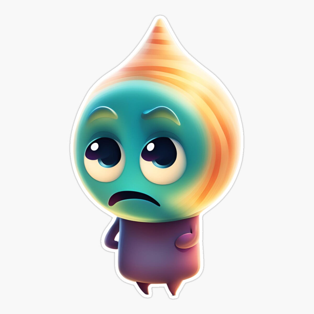 Maneki Sad Tear Drop Sticker, Phone Decal Water Bottle Stickers Car ...