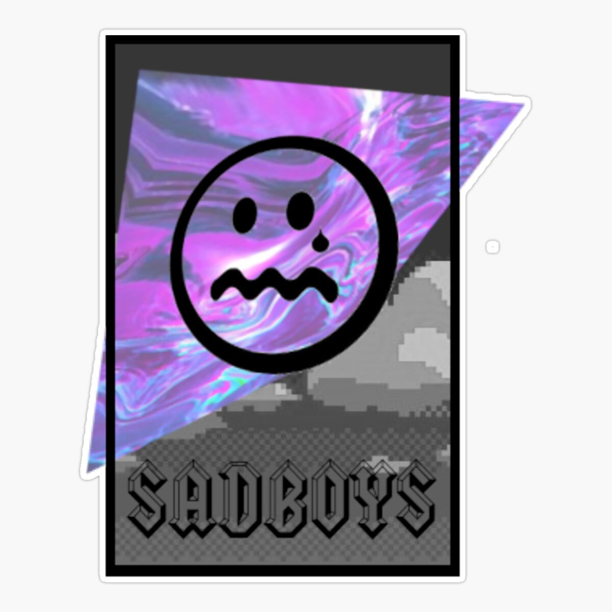 Maneki Sadboys Vaporwave Aesthetic Sticker, Phone Decal Water Bottle ...