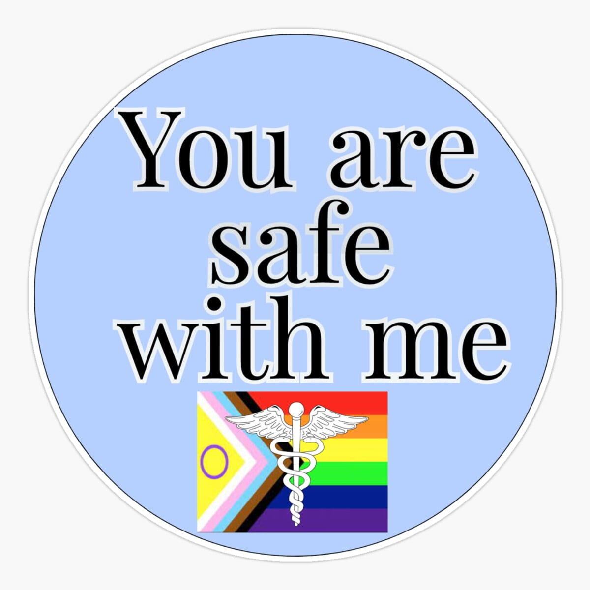 Maneki Safe With Me - Medical Staff Lgbtq Ally Er, Phone Decal Water ...