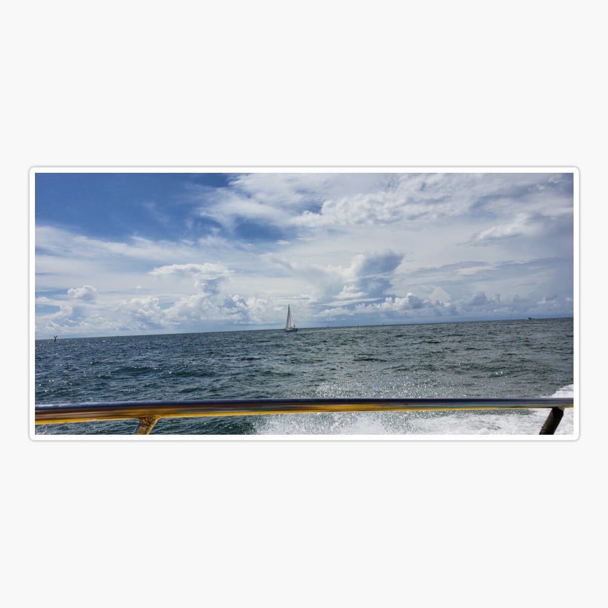 Maneki Sailboat On The Gul O Mexico Sticker, Phone Decal Water Bottle ...