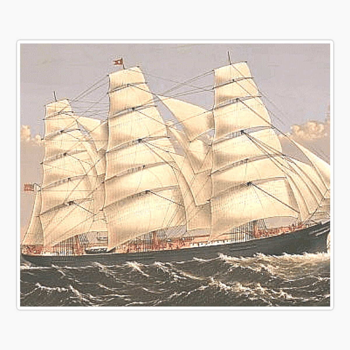 Maneki Sailing Seas Sticker, Phone Decal Water Bottle Stickers Car ...