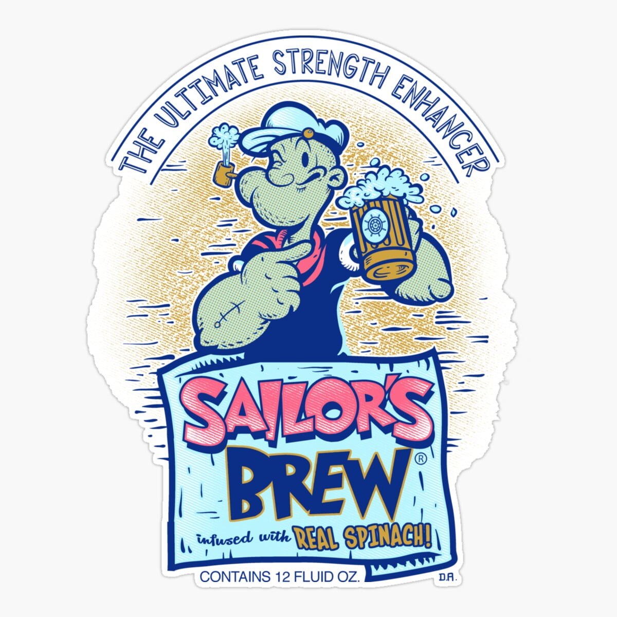 Maneki Sailor'S Brew Sticker, Phone Decal Water Bottle Stickers Car ...