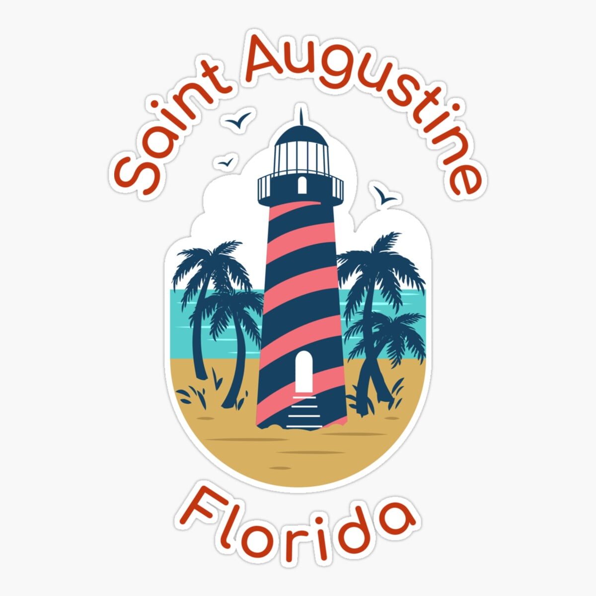 Maneki Saint Augustine - Florida Sticker, Phone Decal Water Bottle ...