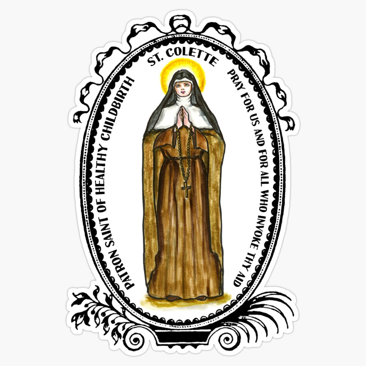 Maneki Saint Colette Patron Of Healthy Childbirth Er, Phone Decal Water ...