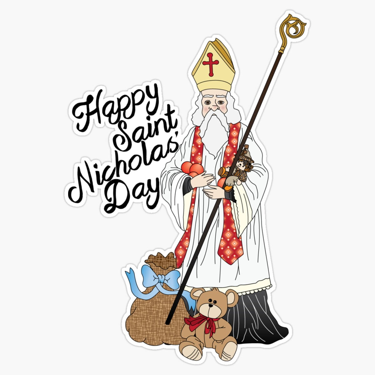 Maneki Saint Nicholas' Day Er, Phone Decal Water Bottle Stickers Car ...