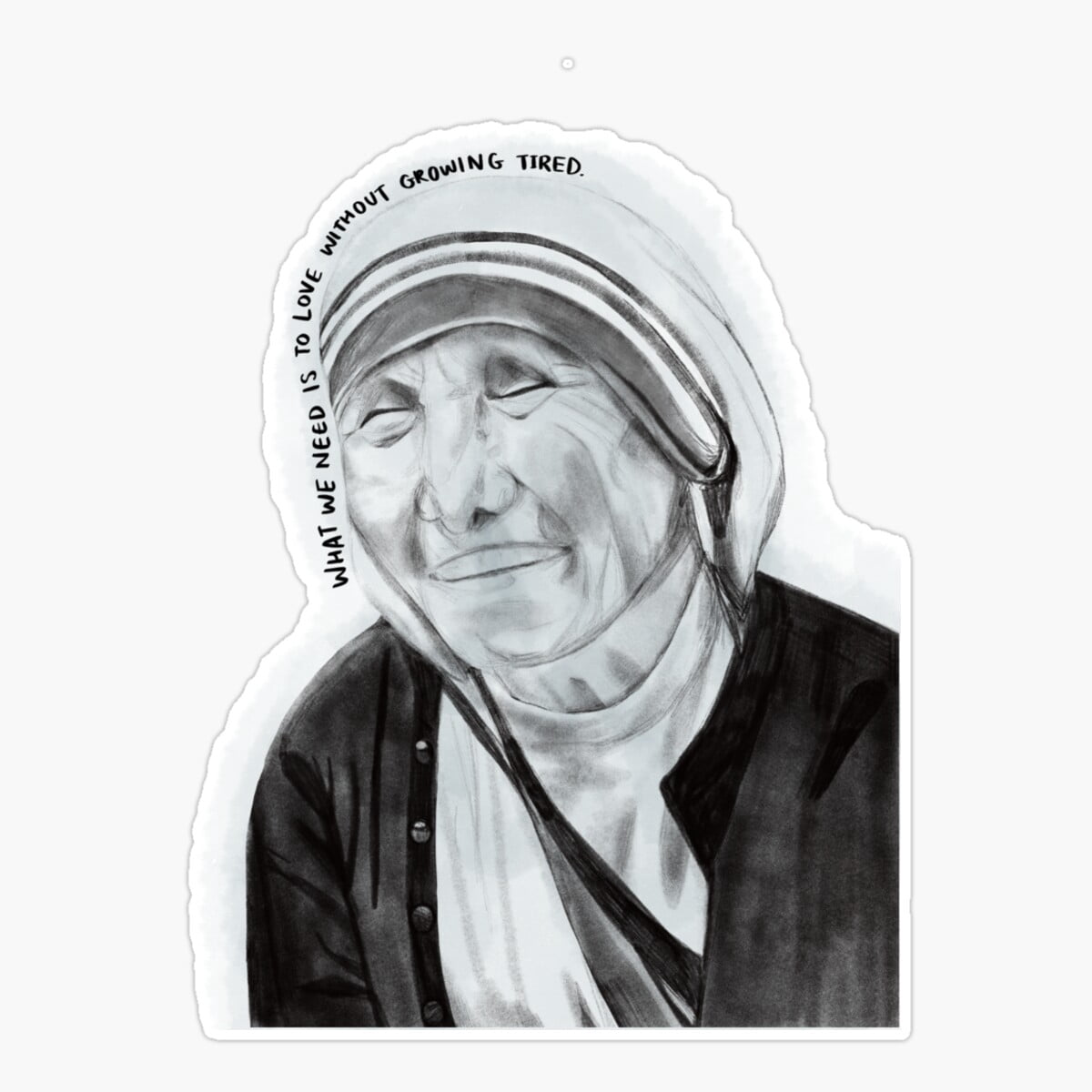 Maneki Saint Teresa Of Calcutta Quote Er, Phone Decal Water Bottle ...