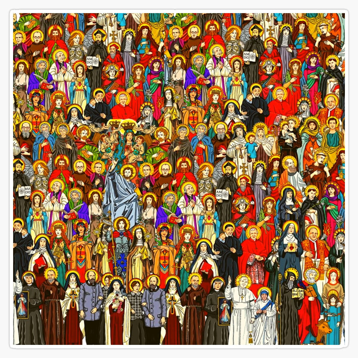 Maneki Saints, All Saints, Catholic Saints Er, Phone Decal Water Bottle ...