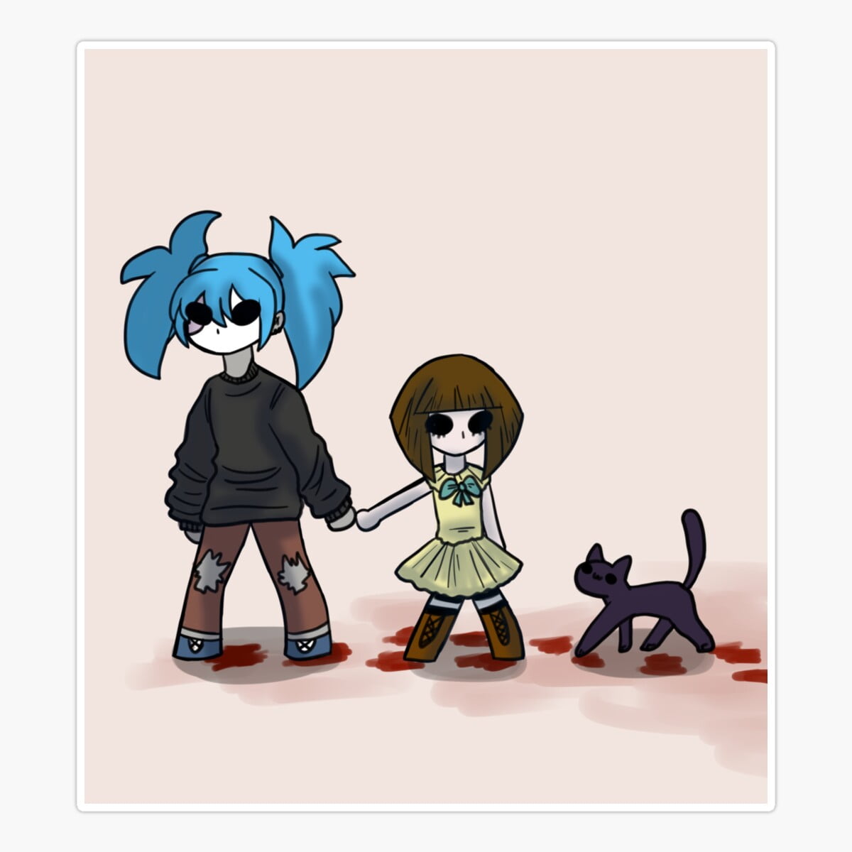 Maneki Sally Ace And Ran Bow Er, Phone Decal Water Bottle Stickers Car ...