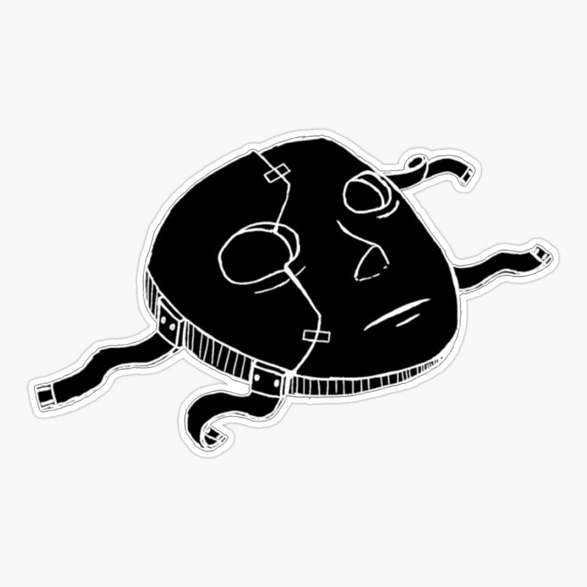 Maneki Sally Face Mask Design Sticker, Phone Decal Water Bottle ...