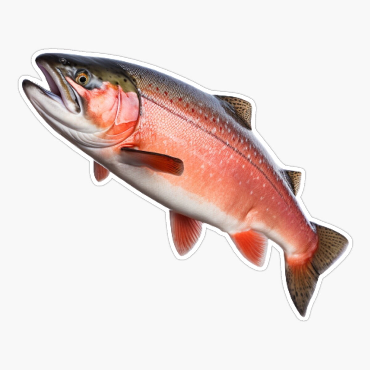 Maneki Salmon Ish Clip Art Er, Phone Decal Water Bottle Stickers Car ...