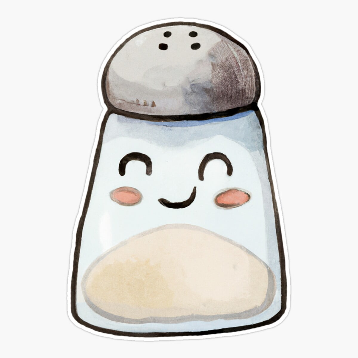 Maneki Salt Shaker Is Your Riend Watercolor Sticker, Phone Decal Water ...