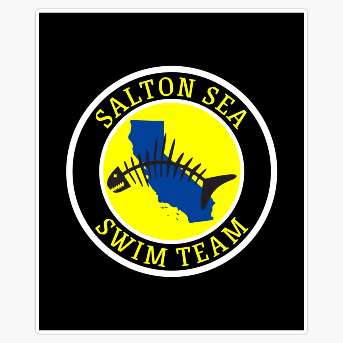 Maneki Salton Sea Swim Team Funny Er, Phone Decal Water Bottle Stickers ...