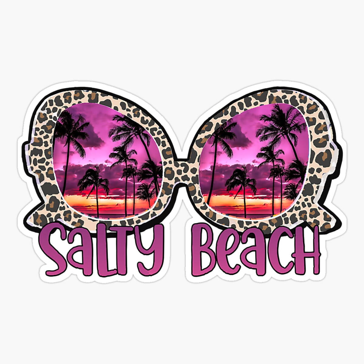 Maneki Salty Lil Beach Retro Funny Summer Sticker, Phone Decal Water ...