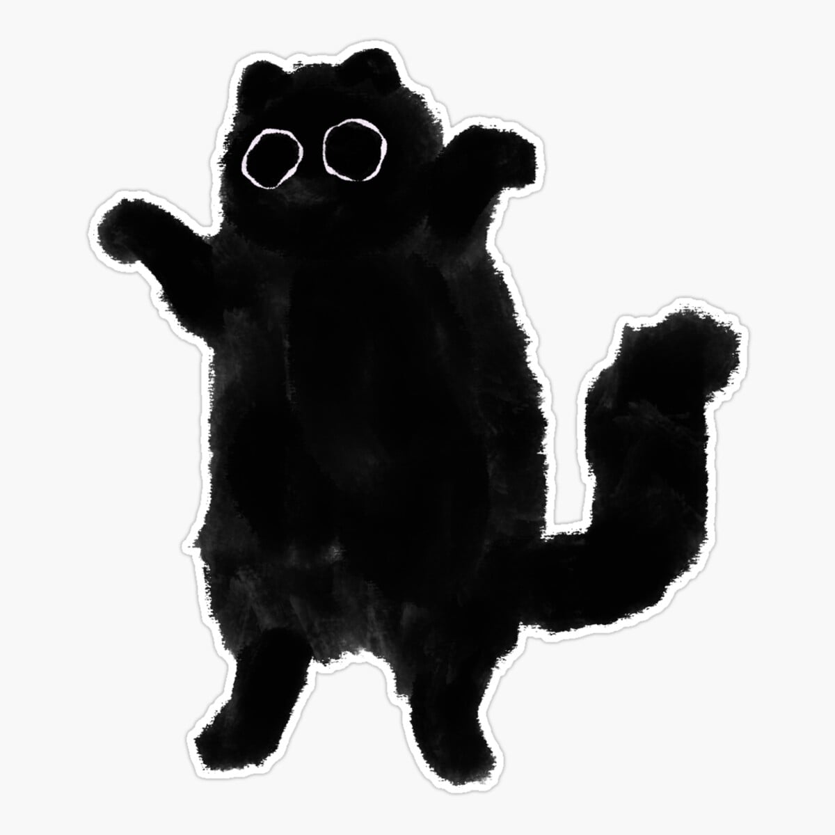 Maneki Sam The Cat Sticker, Phone Decal Water Bottle Stickers Car ...