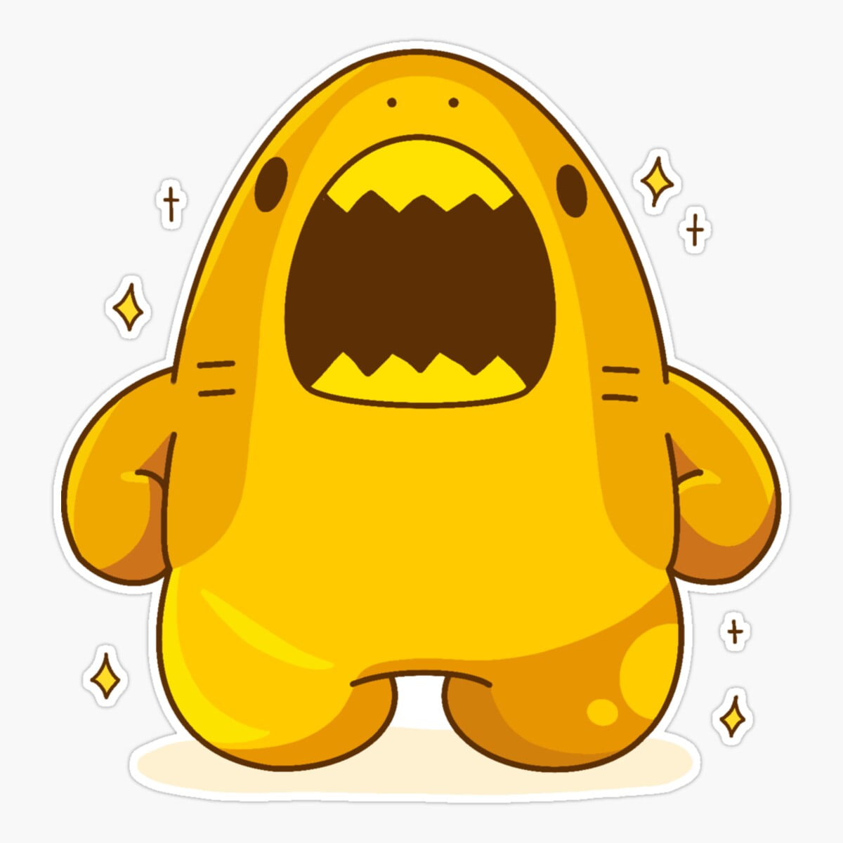 Maneki Samezu Golden Sticker, Phone Decal Water Bottle Stickers Car ...