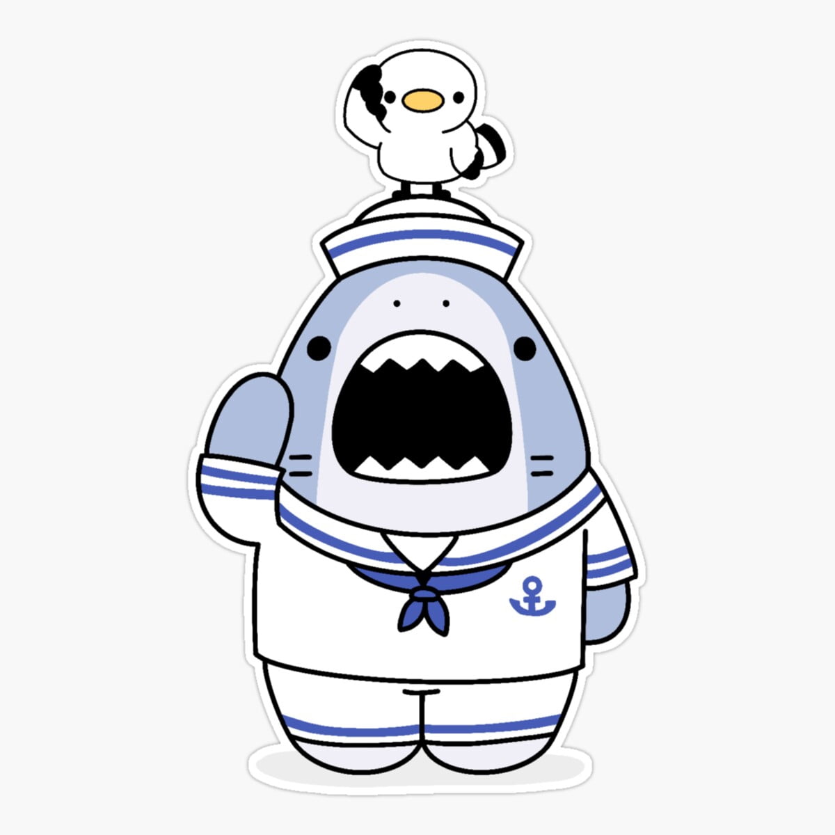 Maneki Samezu Sailor Sticker, Phone Decal Water Bottle Stickers Car ...