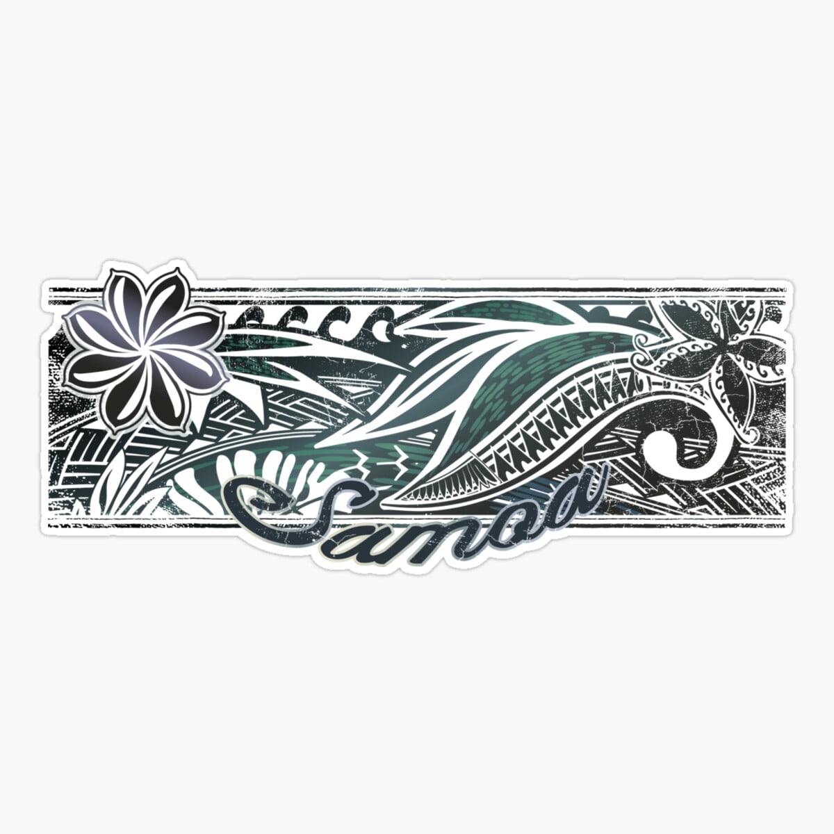 Maneki Samoan Tribal Band Sticker, Phone Decal Water Bottle Stickers ...