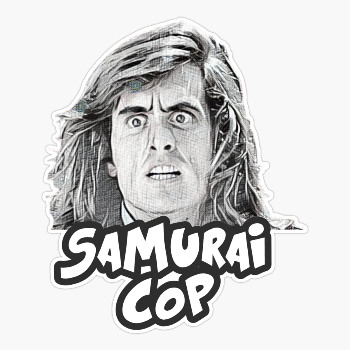 Maneki Samurai Cop Sticker, Phone Decal Water Bottle Stickers Car ...