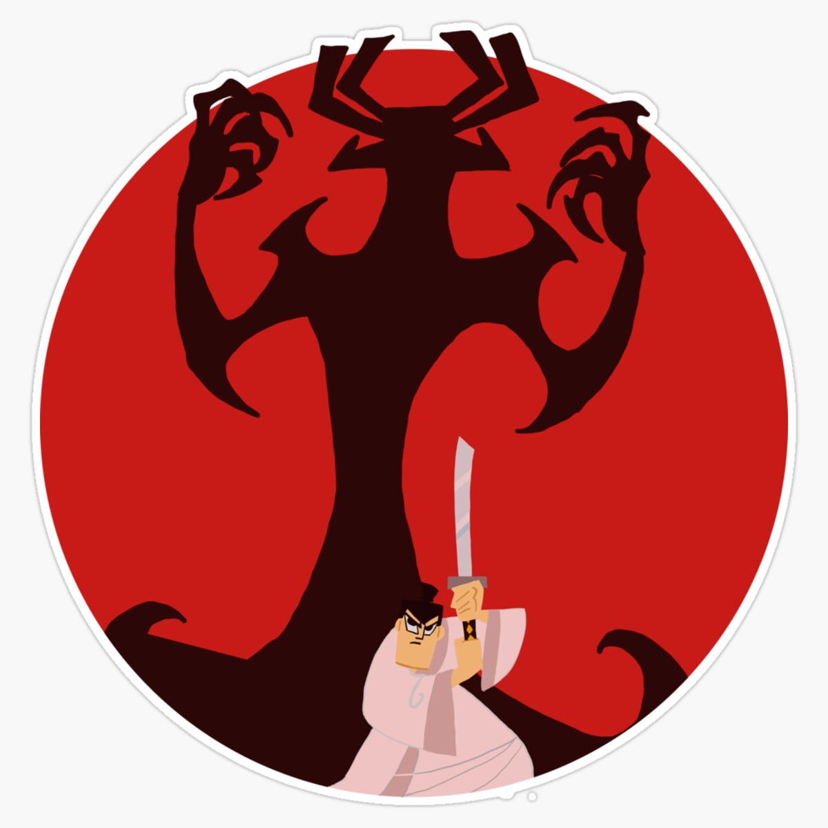 Maneki Samurai Jack™ - Samurai Jack And Aku Er, Phone Decal Water ...