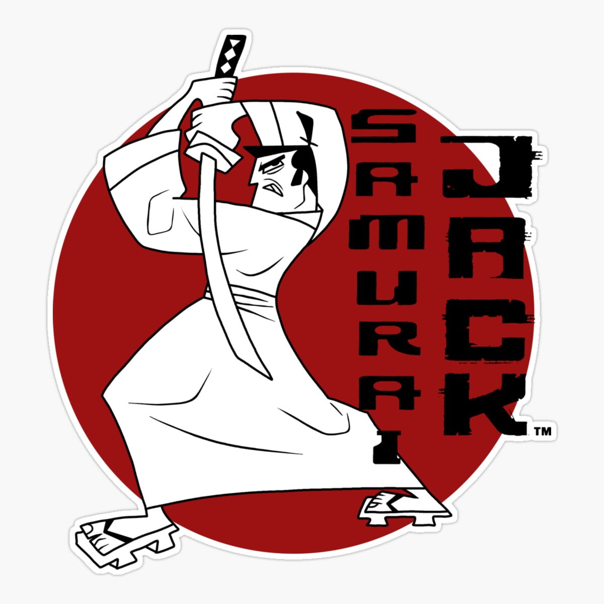 Maneki Samurai Jack Sticker, Phone Decal Water Bottle Stickers Car ...