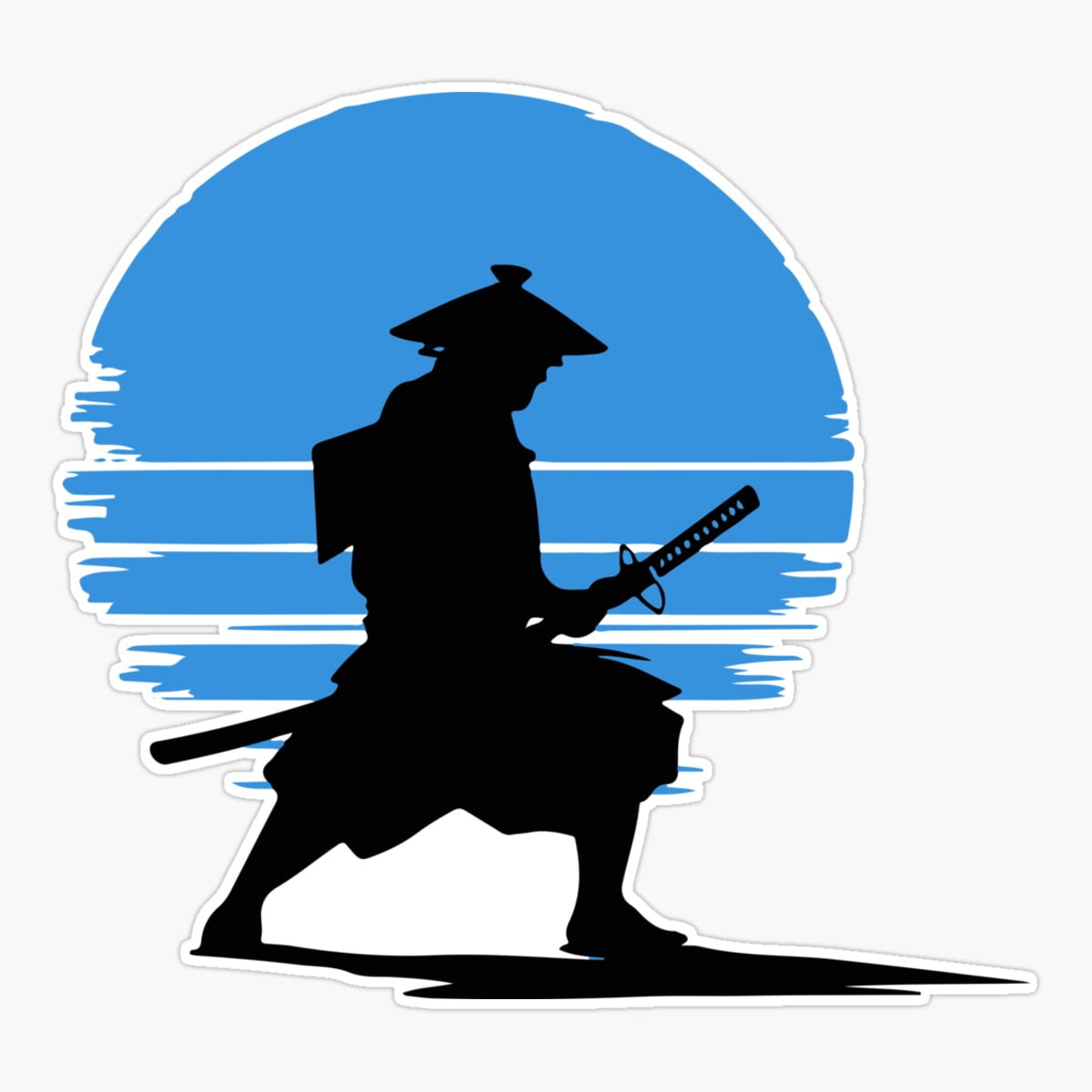 Maneki Samurai Spirit: Bold Japanese Kanji Art Sticker, Phone Decal ...