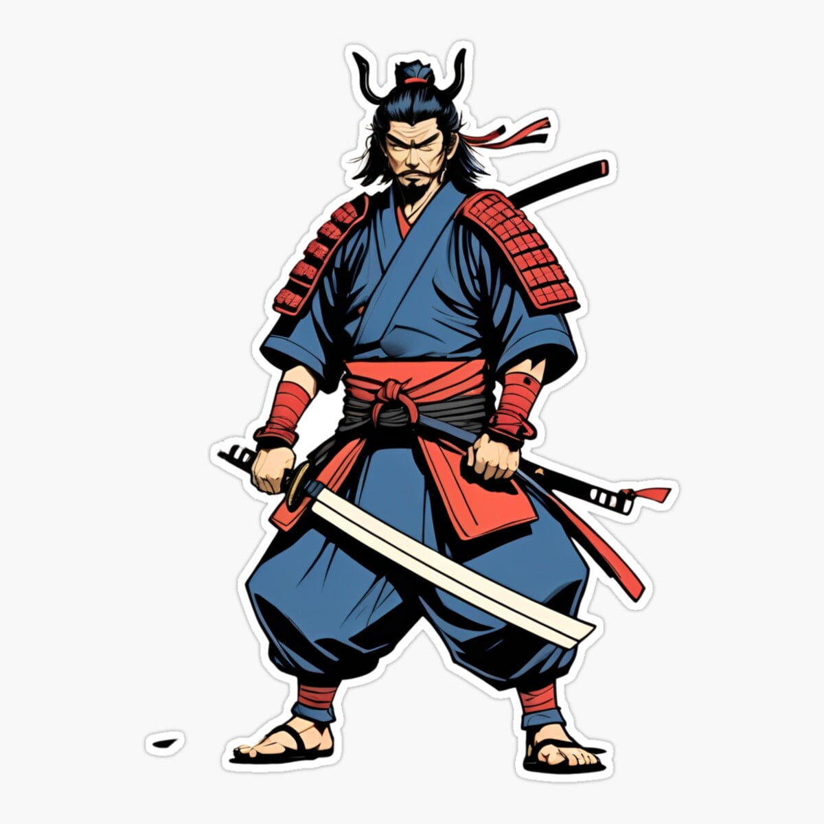 Maneki Samurai: Strength And Honor Sticker, Phone Decal Water Bottle ...