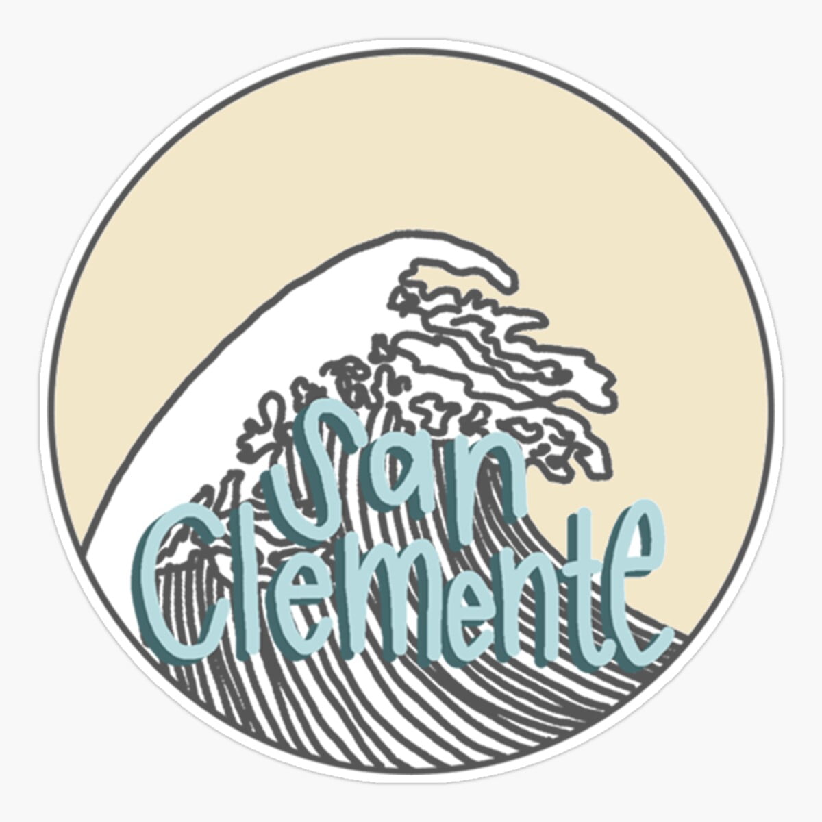 Maneki San Clemente Sticker, Phone Decal Water Bottle Stickers Car ...