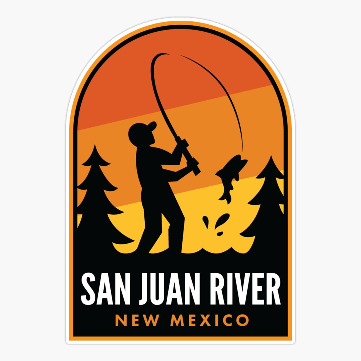 Maneki San Juan River New Mexico Ishing Sticker, Phone Decal Water ...