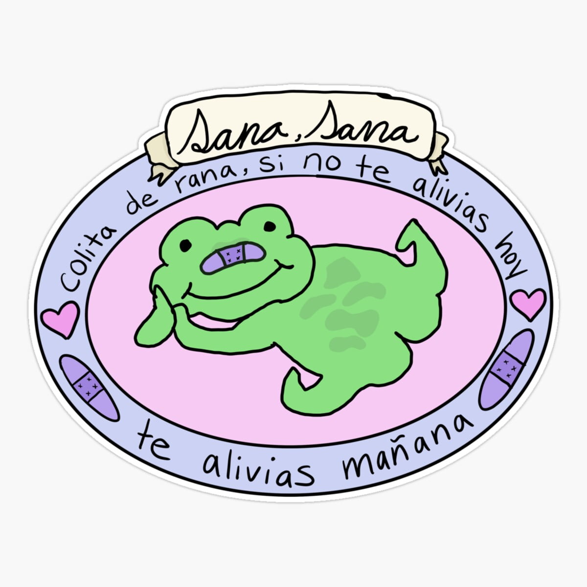 Maneki Sana Sana Colita De Rana Sticker, Phone Decal Water Bottle ...