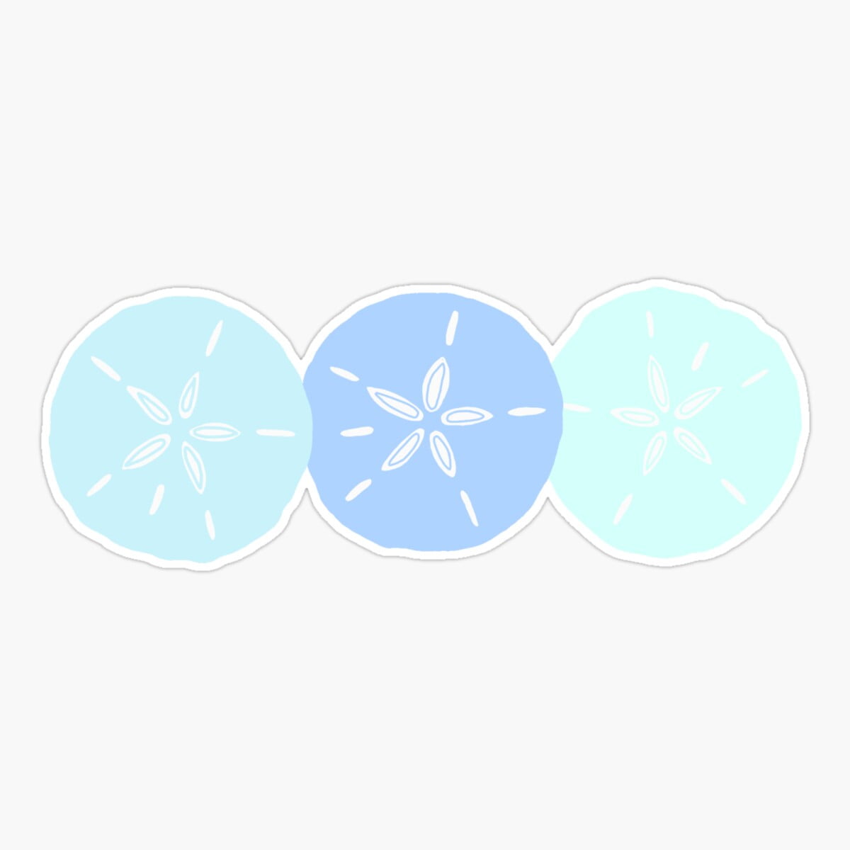 Maneki Sand Dollars Sticker, Phone Decal Water Bottle Stickers Car ...